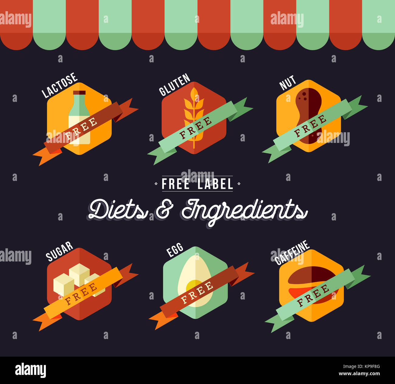 Grocery shop diet food labels for healthy eating Stock Photo - Alamy