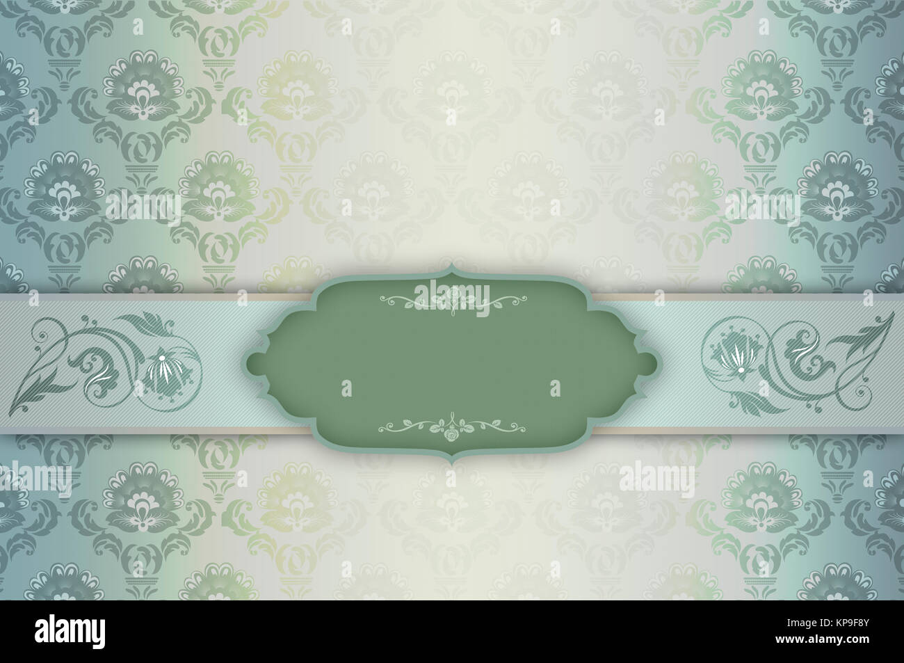 Decorative background with vintage european patterns and frame for the ...