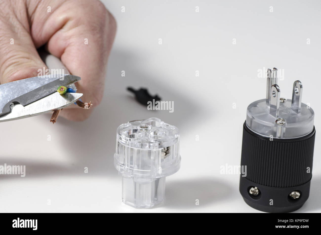 electric power cable assembly high quality plug in Stock Photo - Alamy