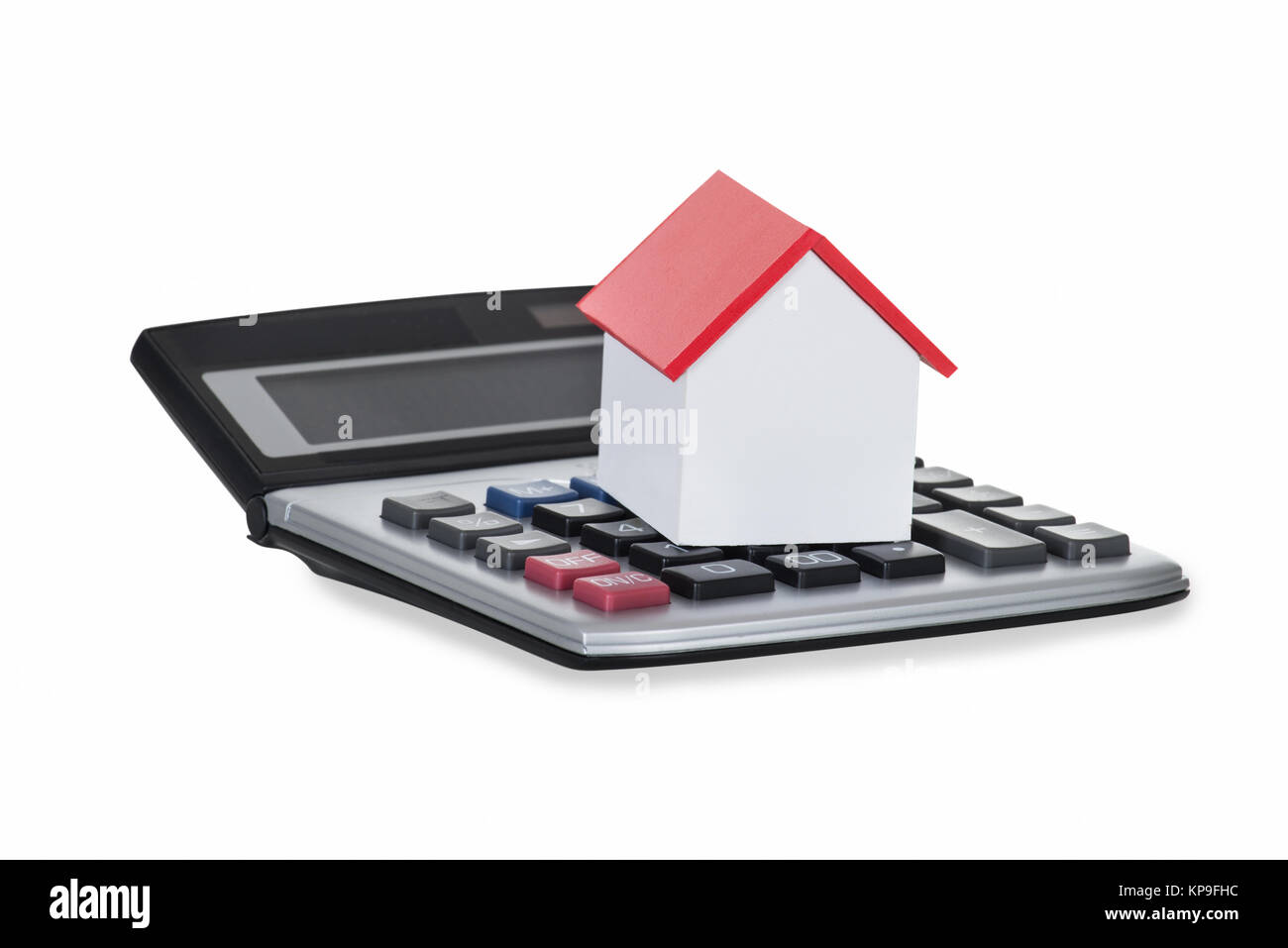Closeup Of House Model And Calculator Stock Photo - Alamy