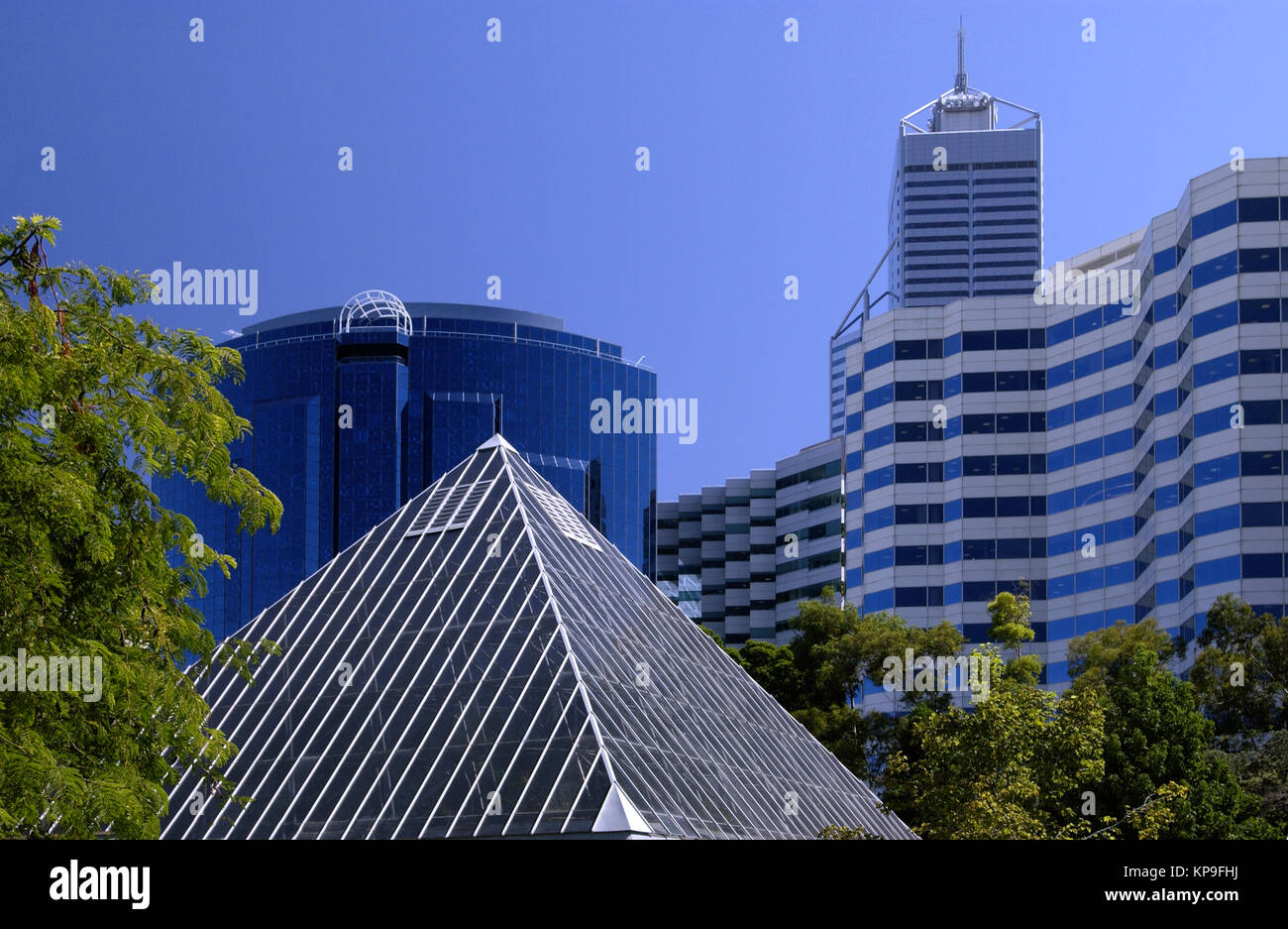 Modern architecture in the city of Perth, Australia. Perth is the ...