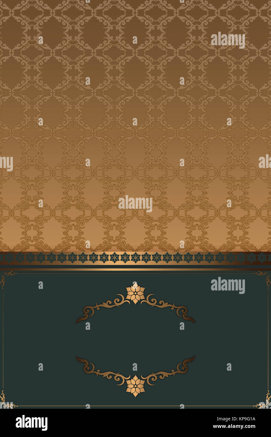 Vintage background with decorative gold pattern and ornament for the ...