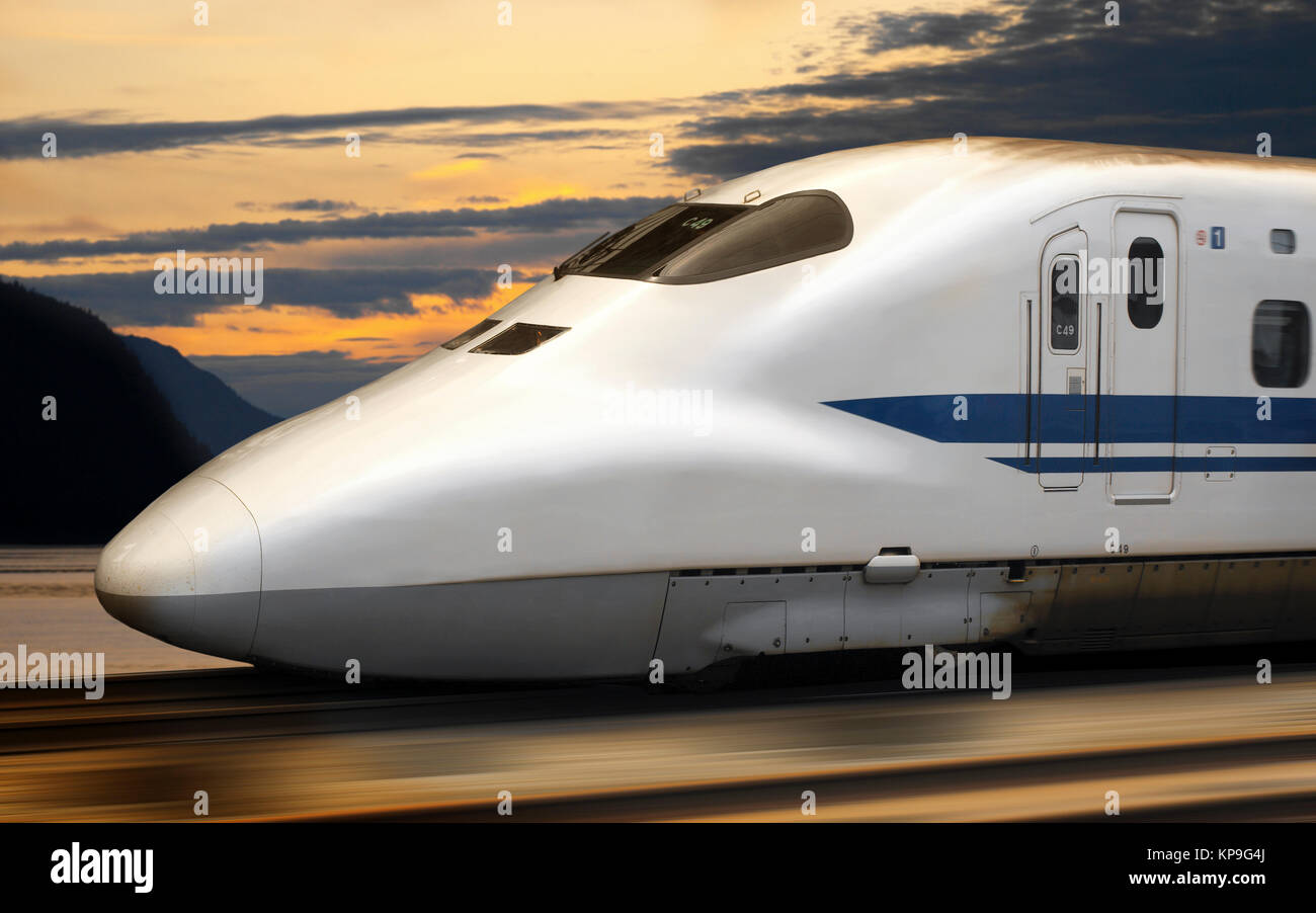 Shinkansen Bullet Train in Japan. The Shinkansen is a network of high ...