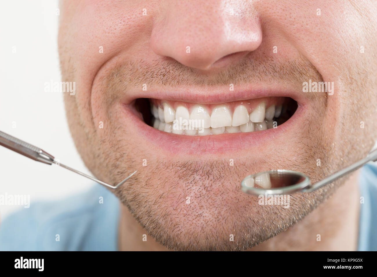 Man Having Dental Check Up Stock Photo - Alamy