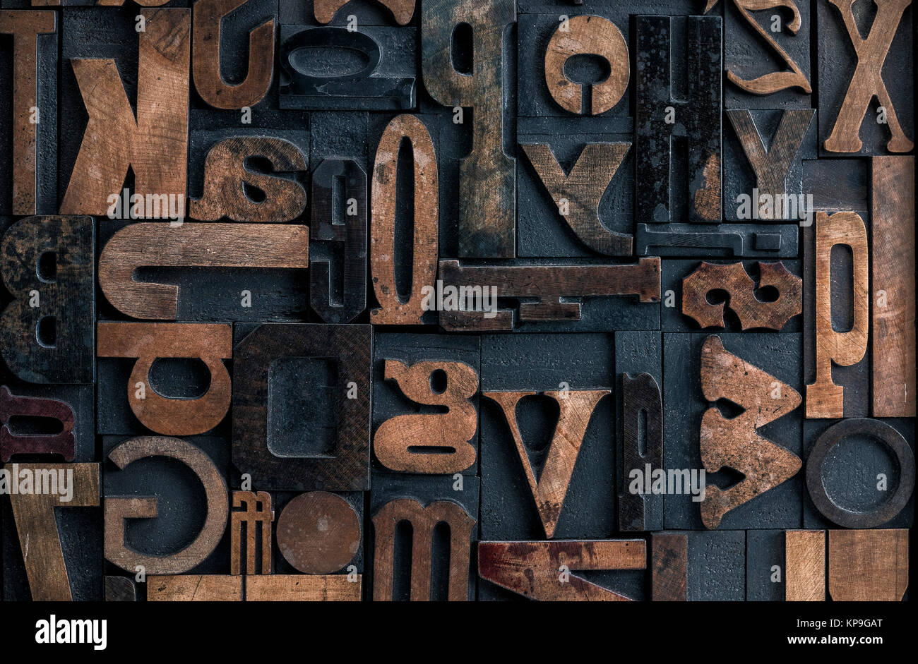 Many numbers letter press hi-res stock photography and images - Alamy