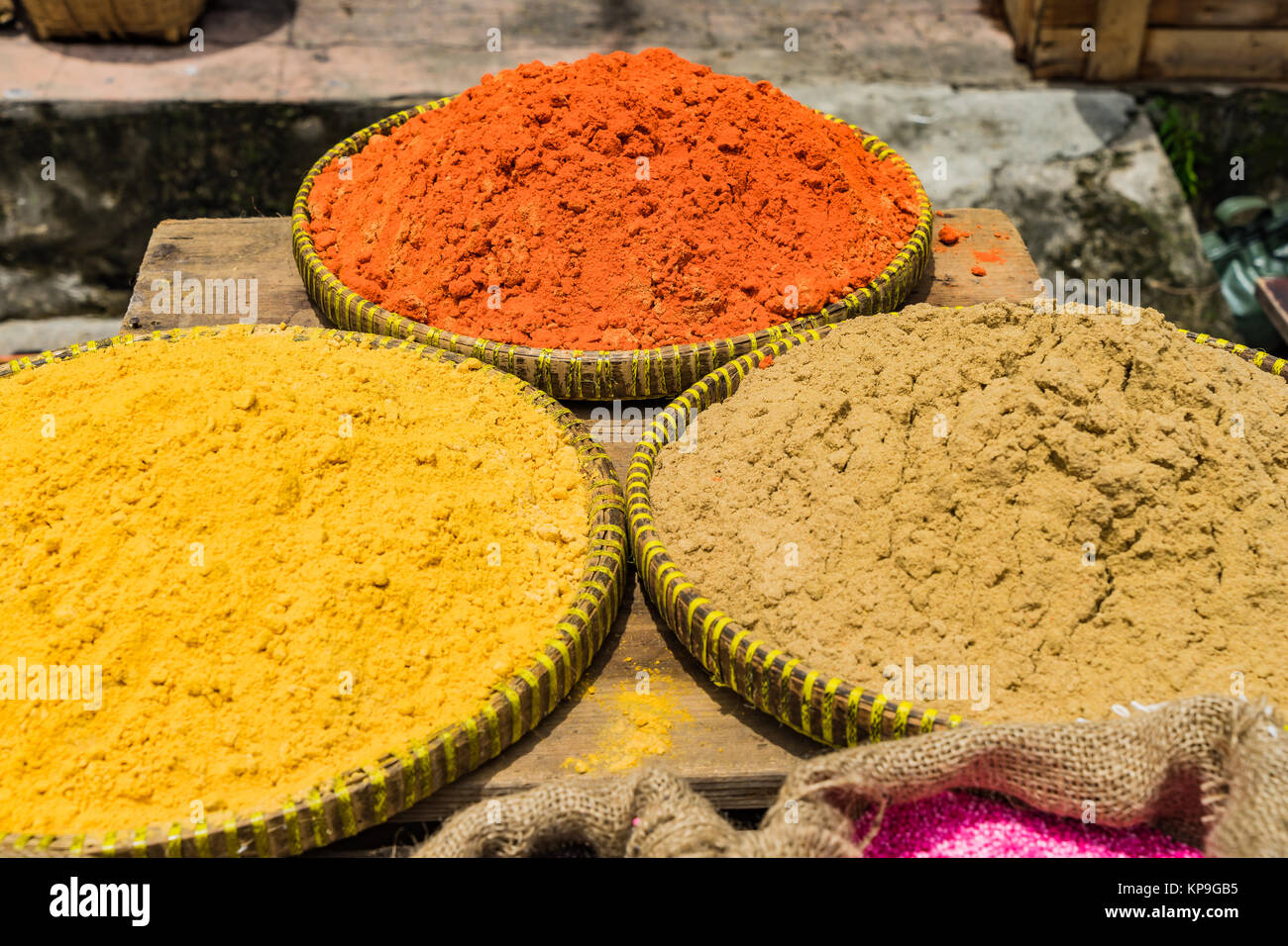 Top view wooden trays hi-res stock photography and images - Alamy
