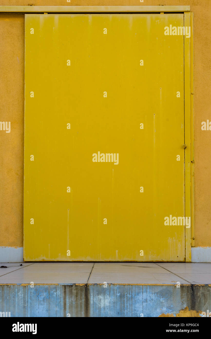 Rusty yellow metal doors vintage style texture, old texture background ...