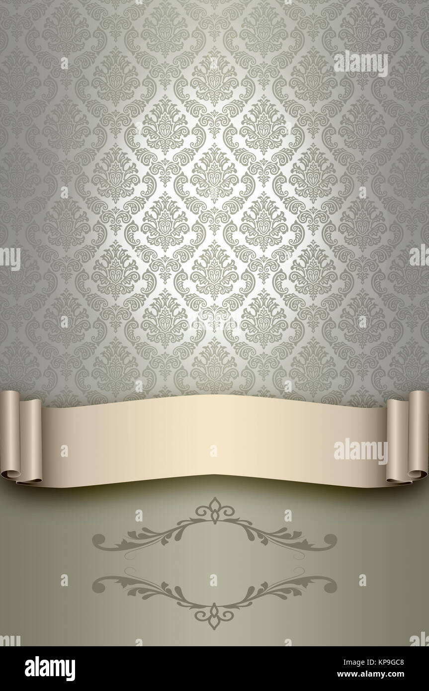 Vintage invitation card with ornament and decorative elements Stock ...