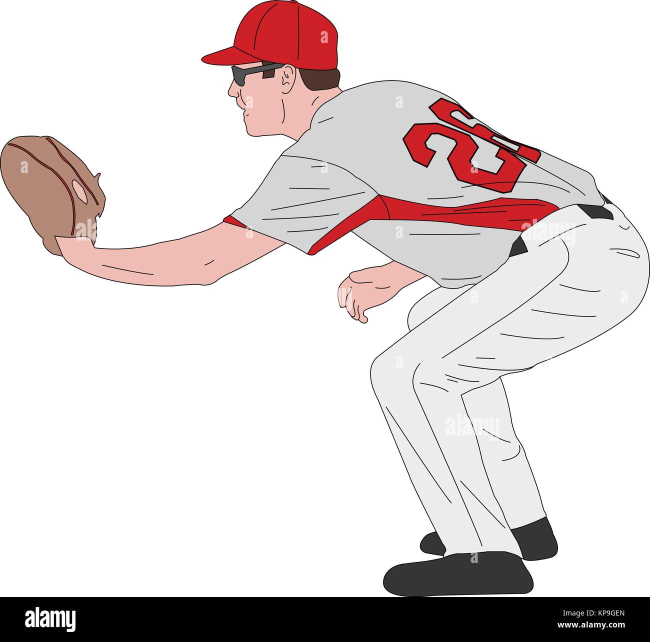 Baseball player Stock Vector Images - Alamy