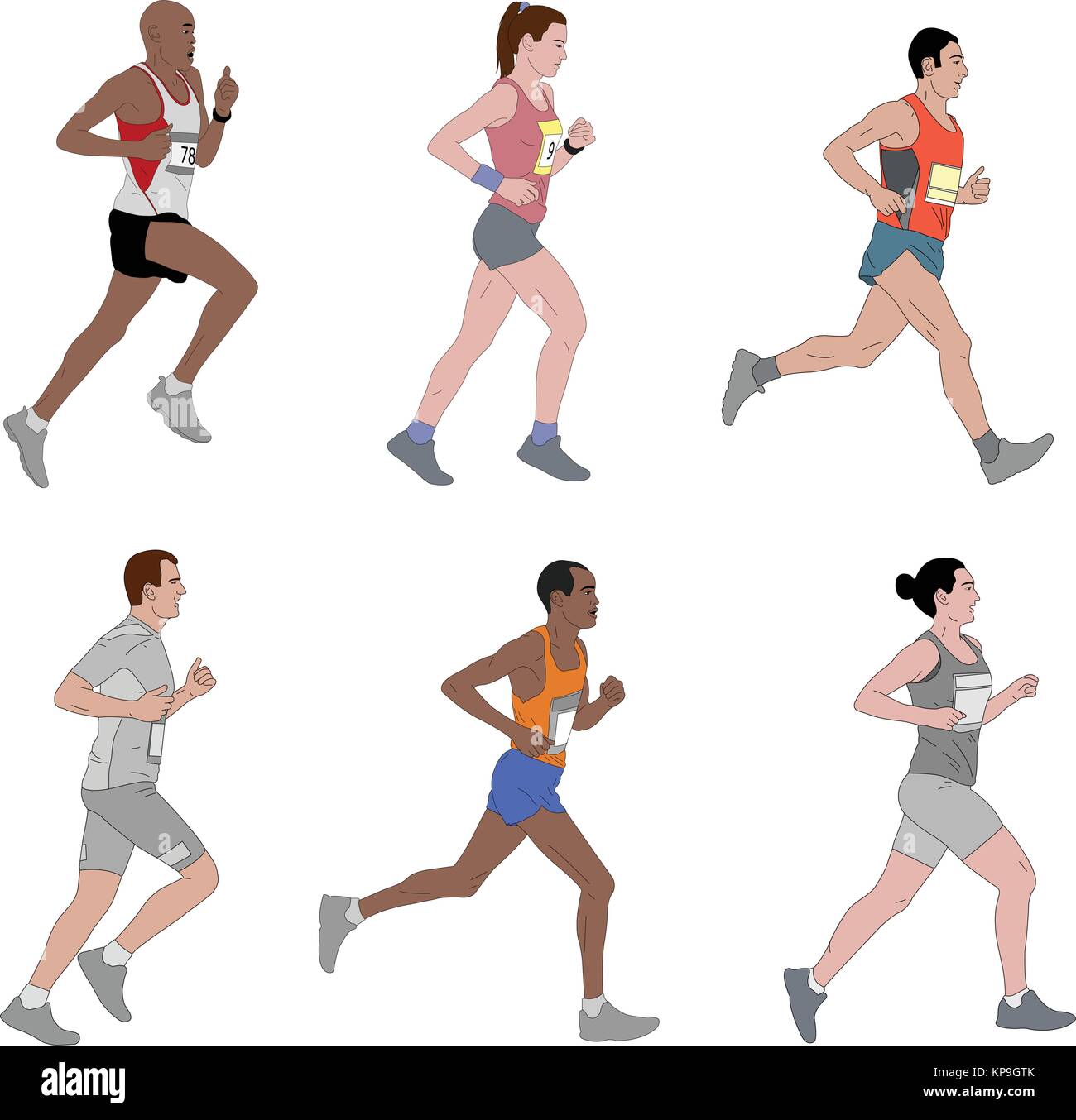 Long distance runner Stock Vector Images - Alamy