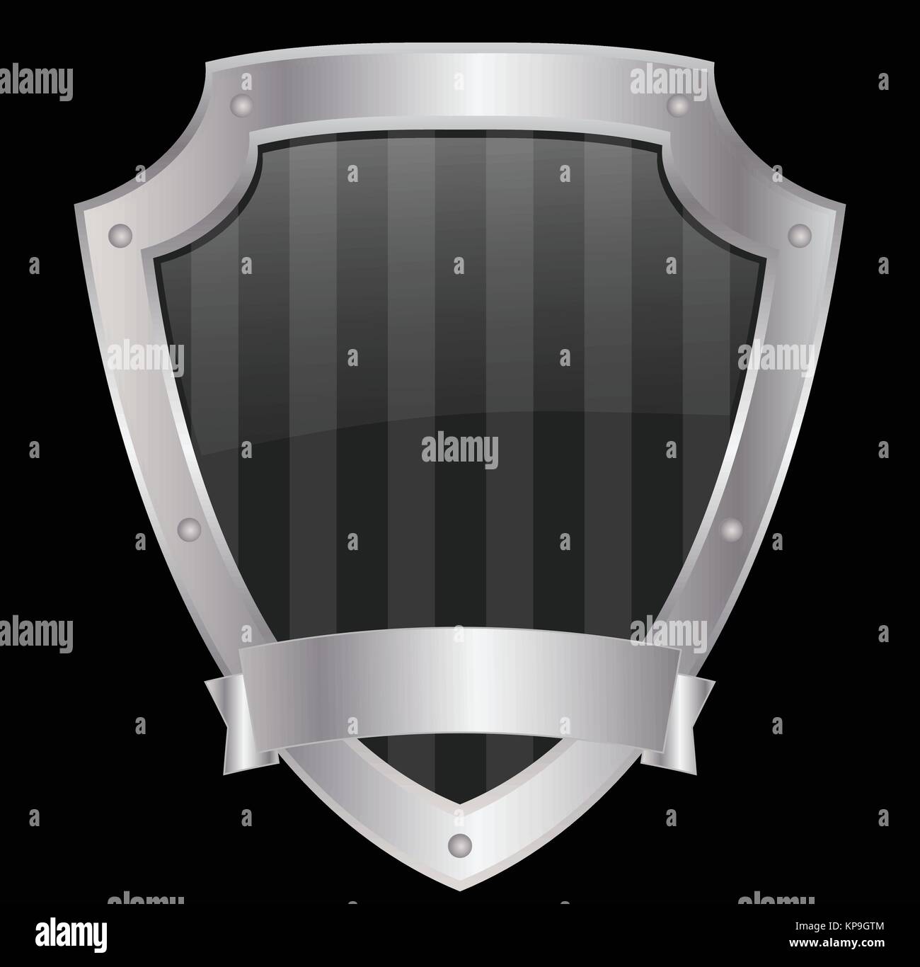 empty shield with metallic frame - vector Stock Vector Image & Art - Alamy