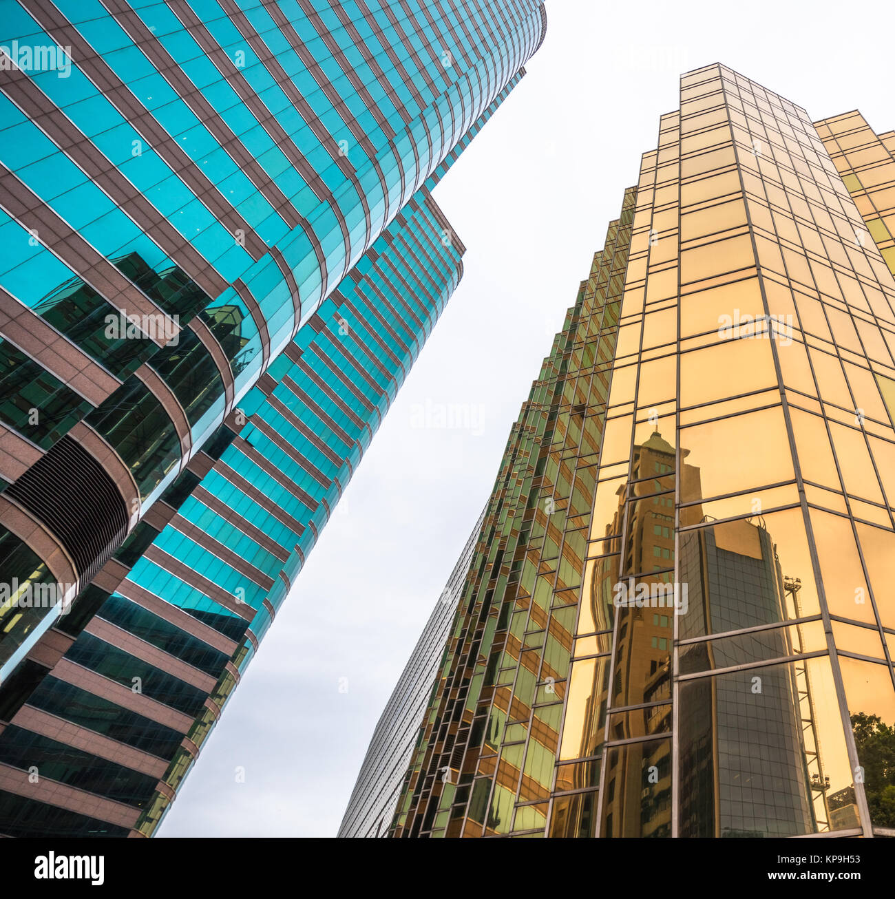 golden financial architecture face to face in Hong Kong of China Stock ...