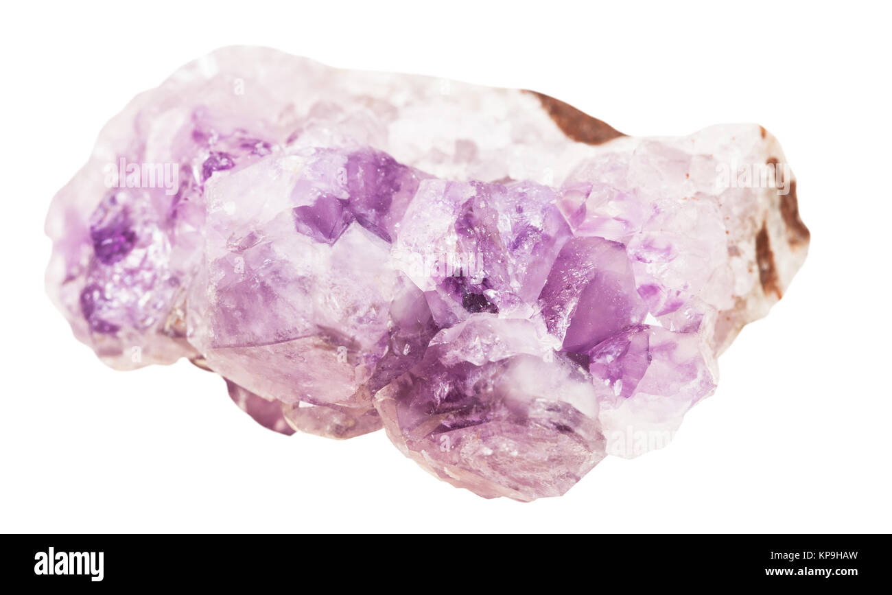 amethyst druse mineral stone isolated on white Stock Photo - Alamy
