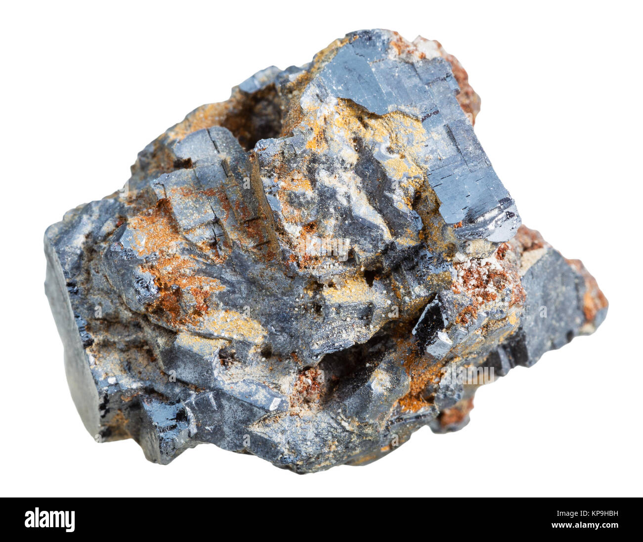 crystalline galena mineral stone isolated Stock Photo - Alamy