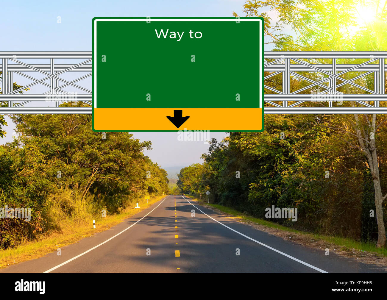 Road Sign Country Road Stock Photo - Alamy