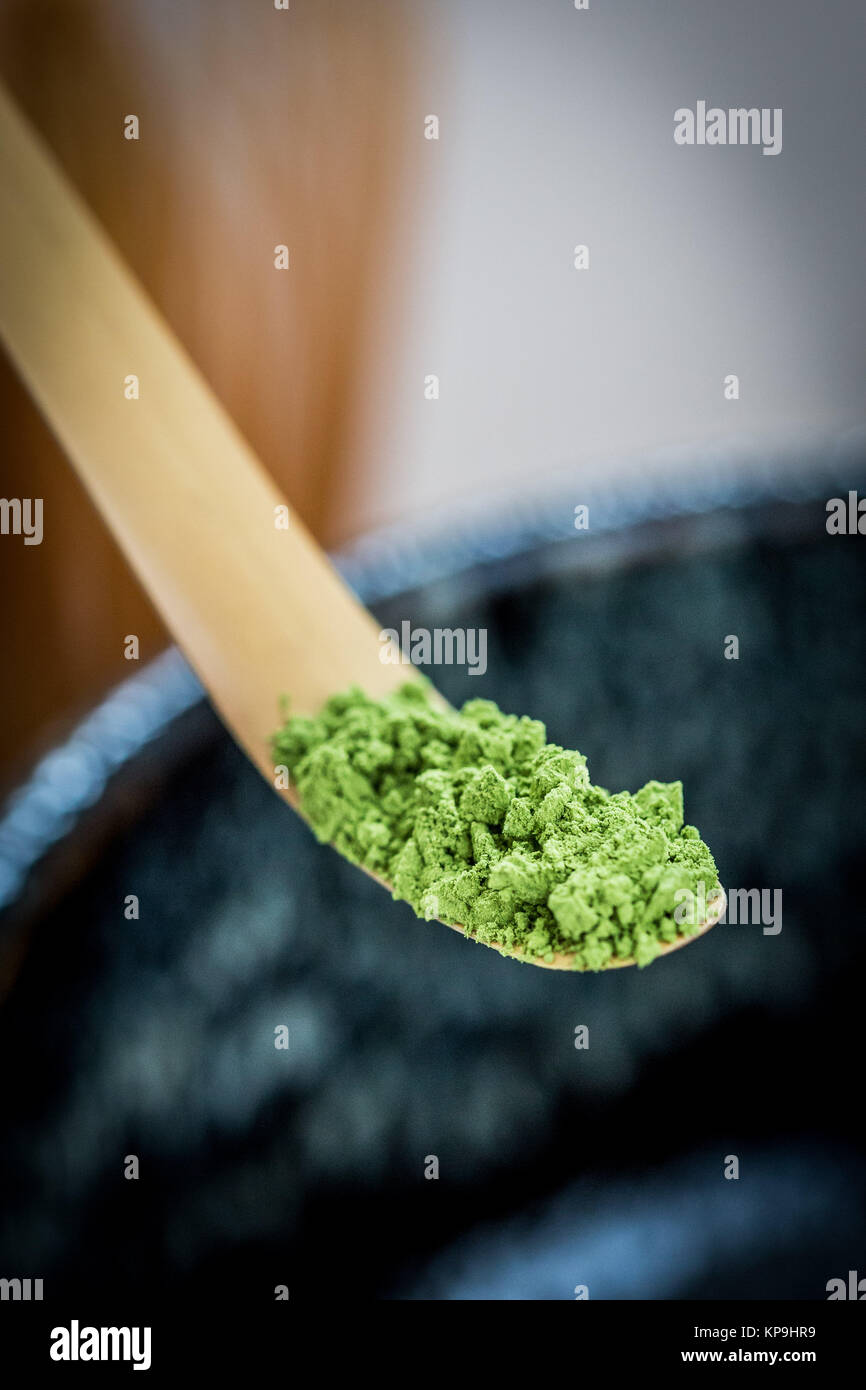 Matcha, powdered Japanese green tea Stock Photo - Alamy