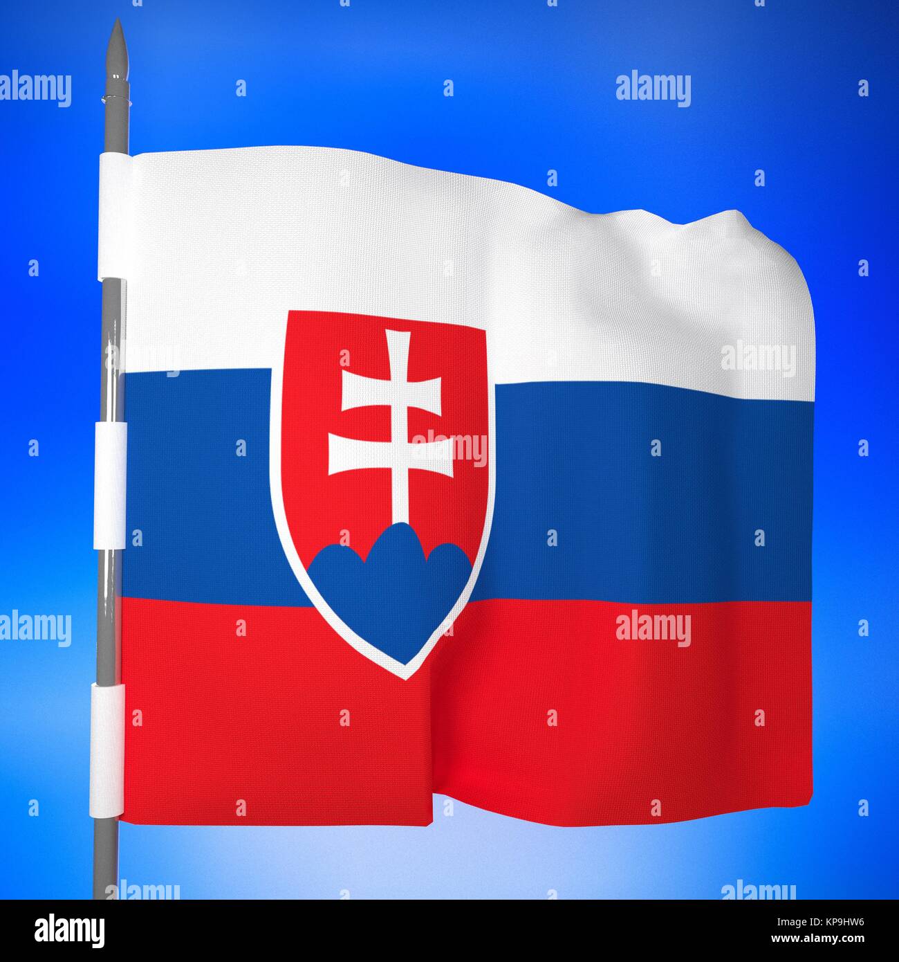 Slovakia flag, 3d Stock Photo - Alamy