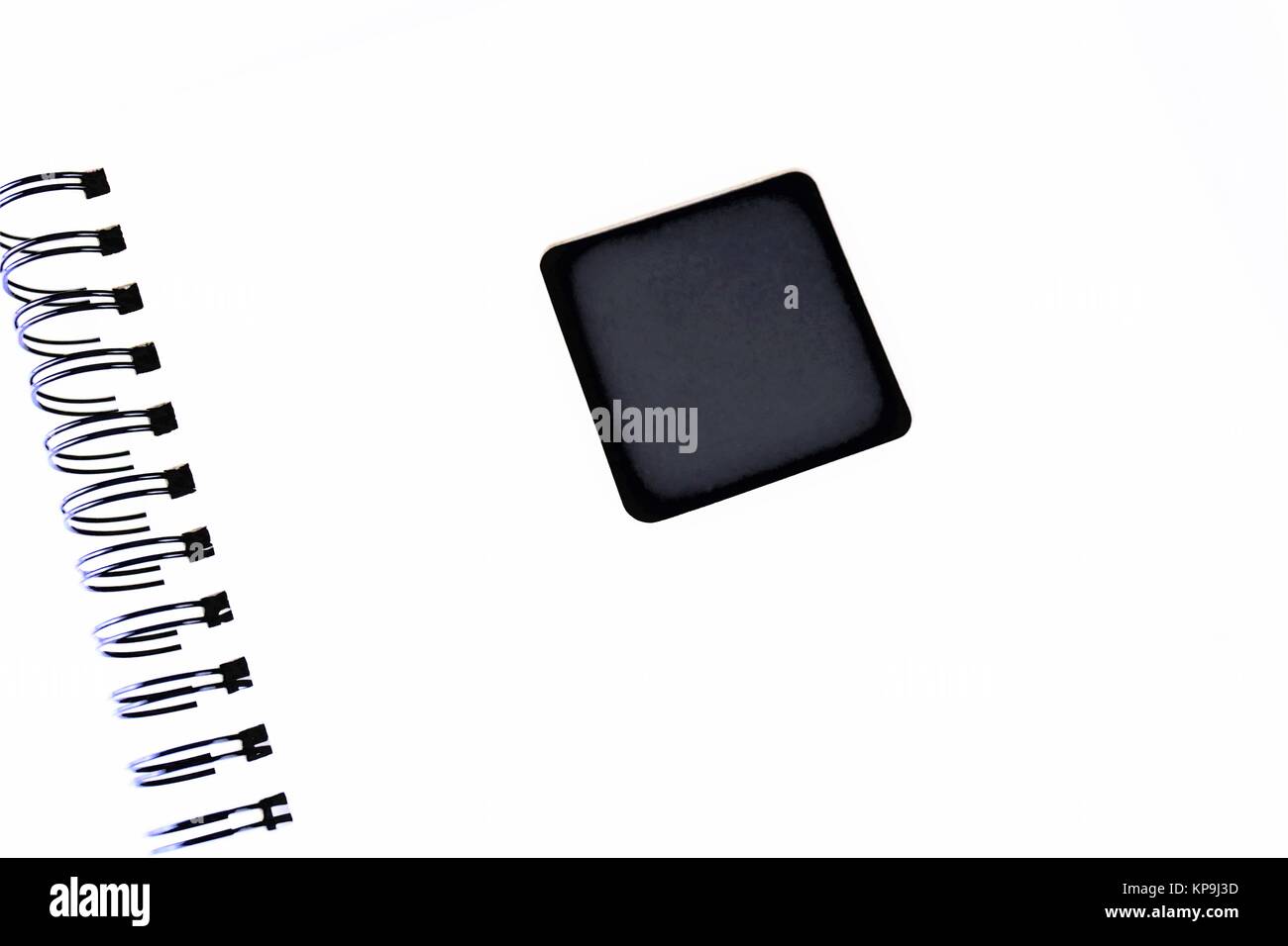 An Image of a spiral Notebook with copy space Stock Photo - Alamy