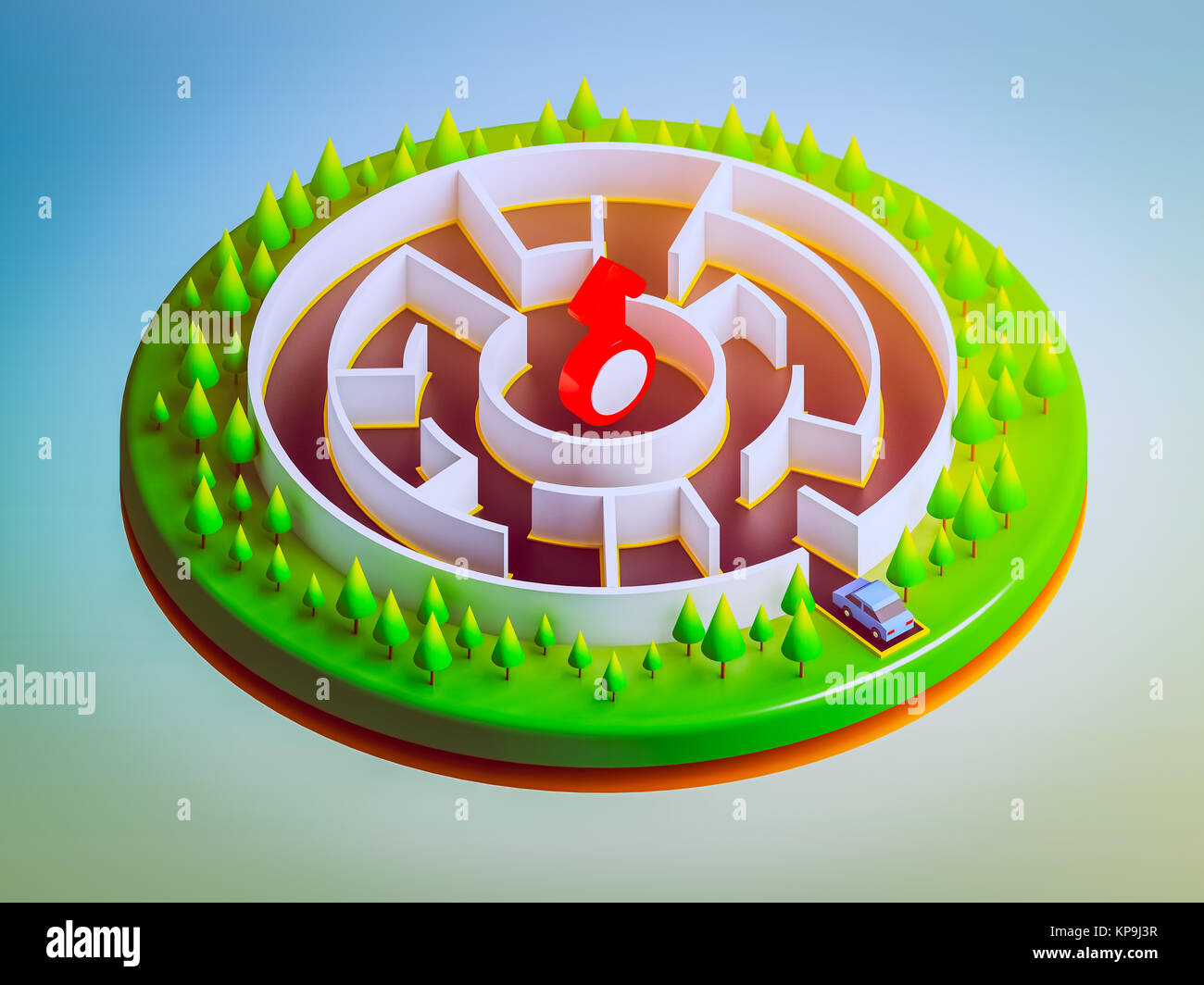 Cars are about to enter the maze Stock Photo - Alamy
