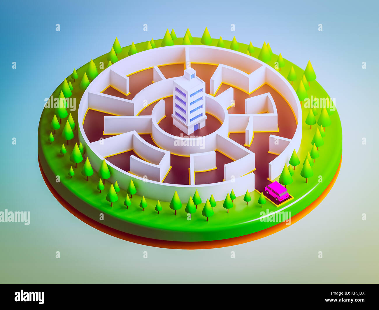 Cars are about to enter the maze Stock Photo - Alamy