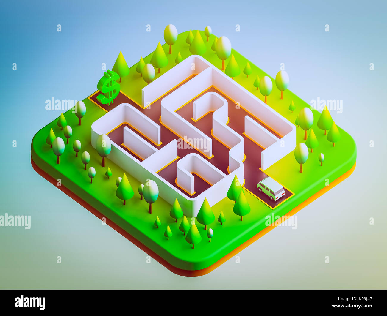 Cars are about to enter the maze Stock Photo - Alamy