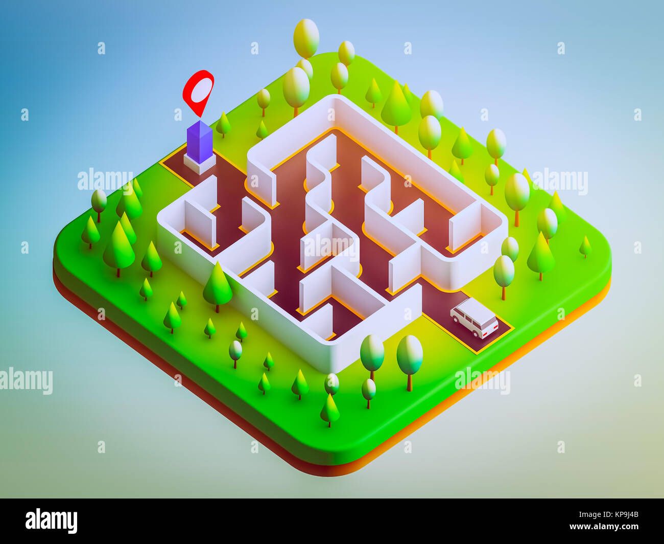 Cars are about to enter the maze Stock Photo - Alamy