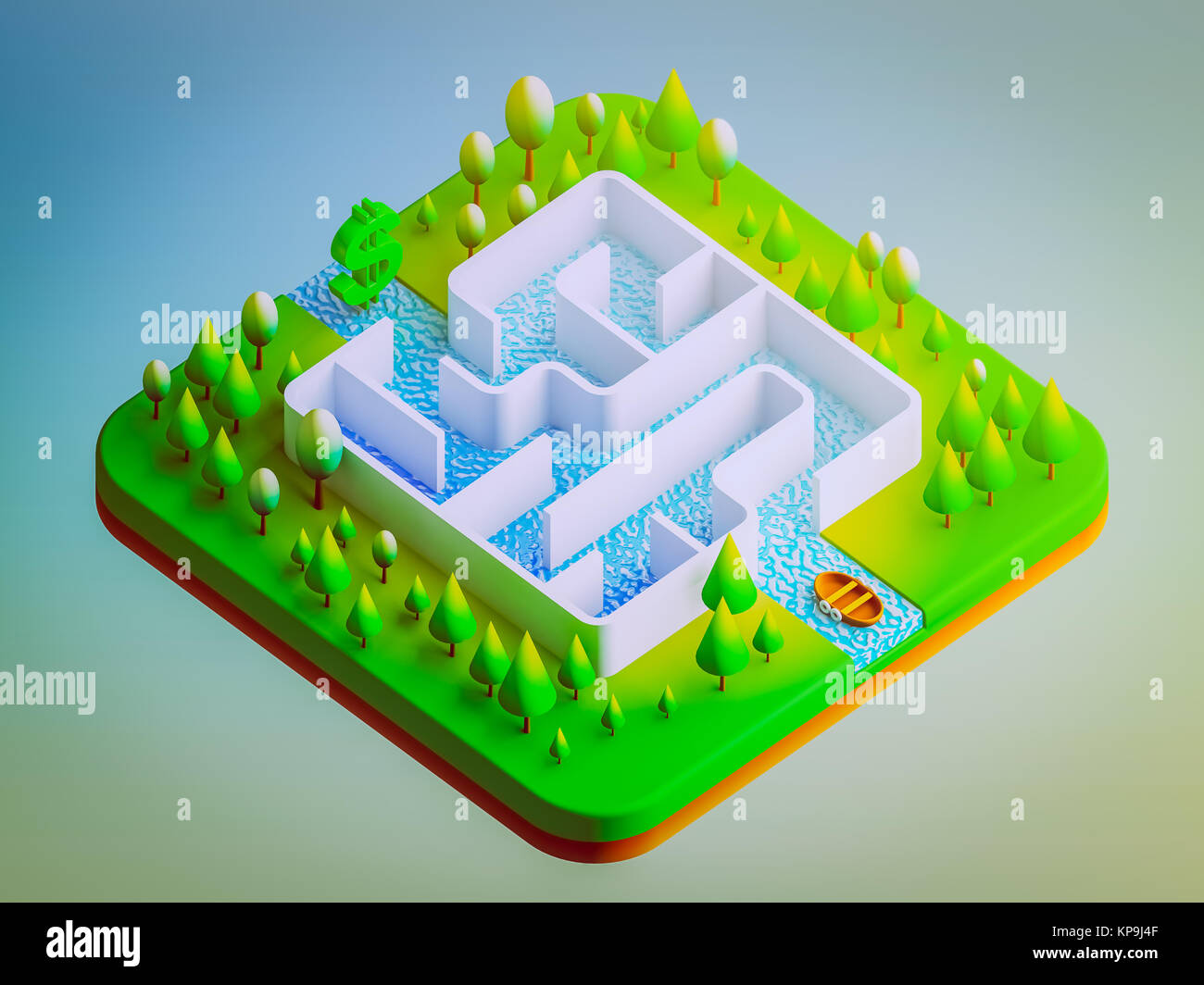 boat are about to enter the maze Stock Photo - Alamy