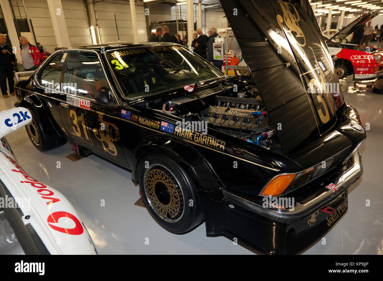 Three-Quarter view of a 1982, JPS-BMW 635csi Group C touring car, in ...