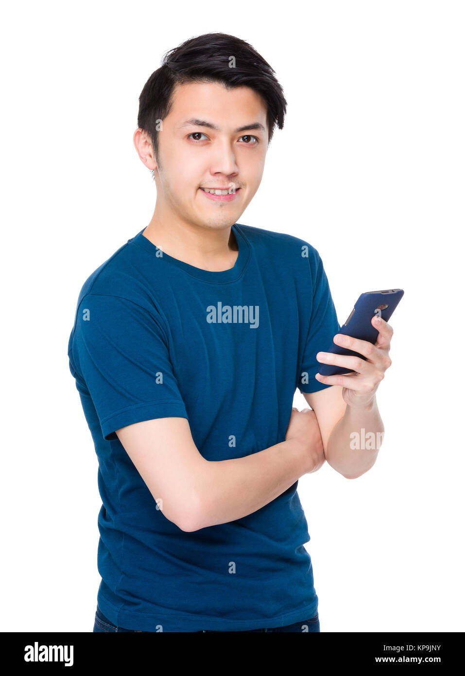 Young man use of the cellphone Stock Photo - Alamy