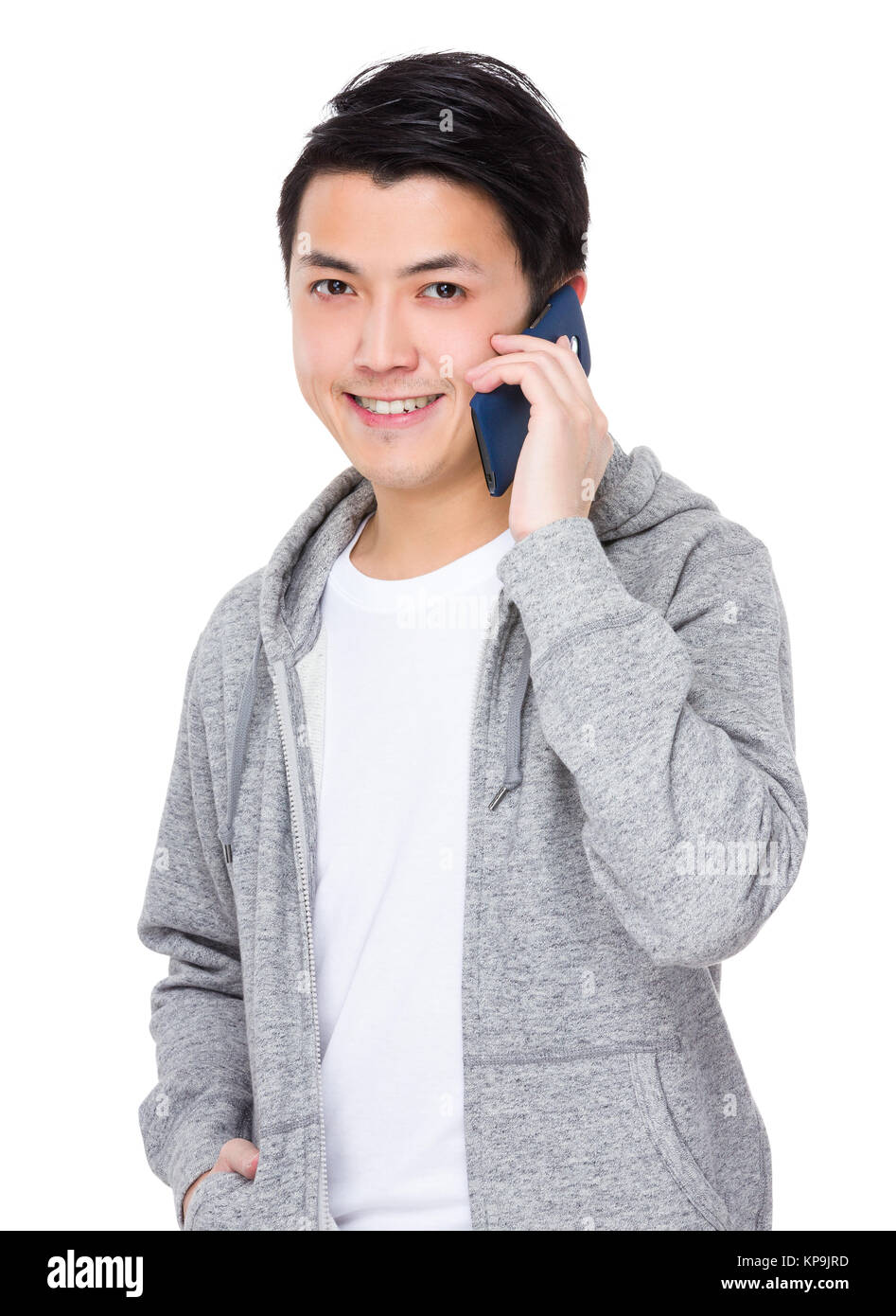 Man chat on mobile phone Stock Photo - Alamy