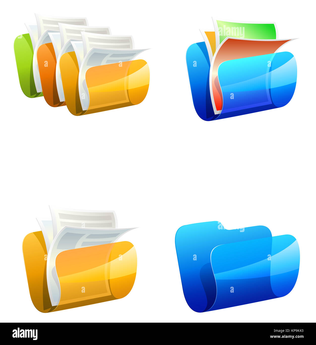 Folders vector illustration Stock Photo - Alamy