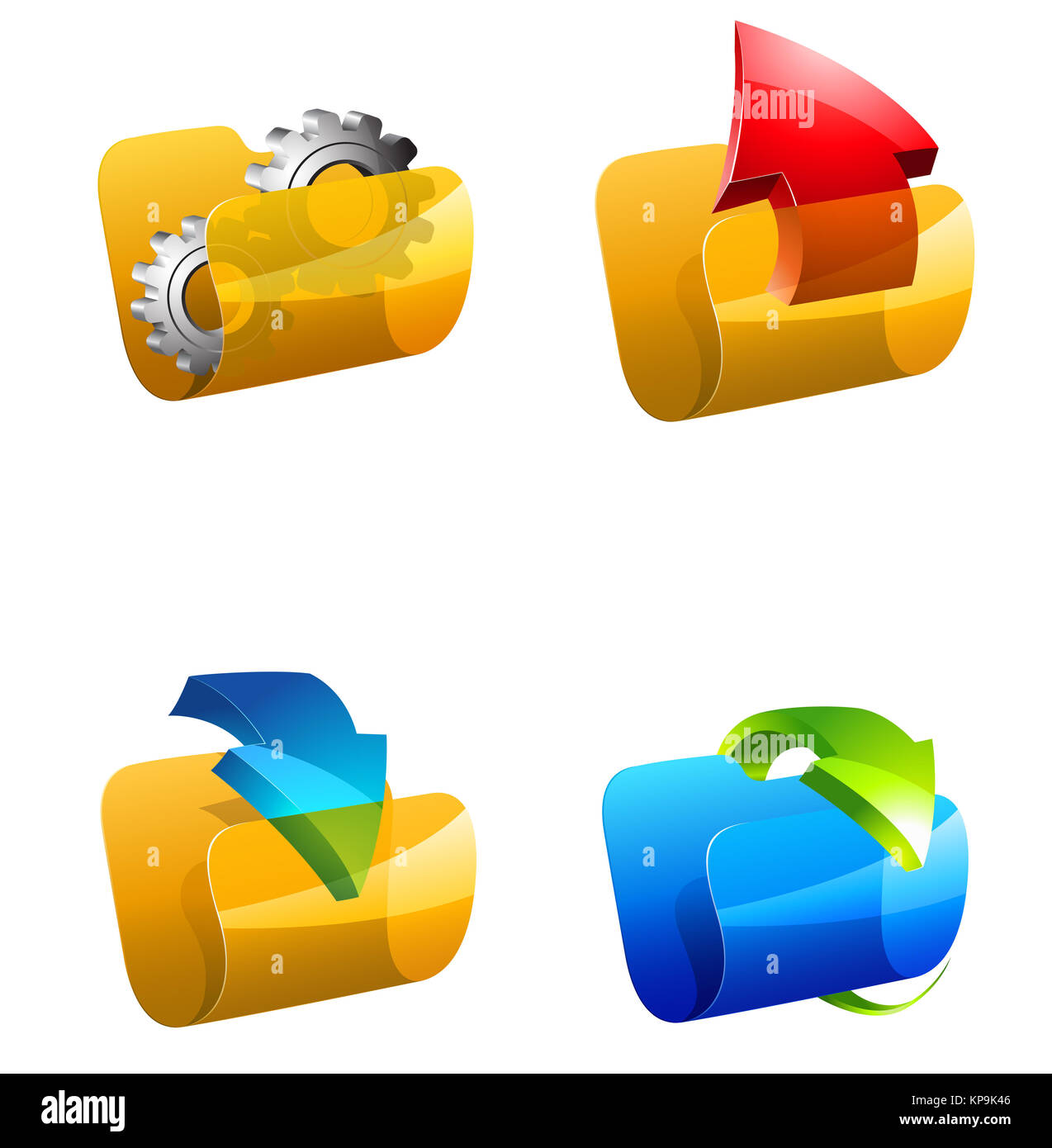 Folders vector illustration Stock Photo - Alamy
