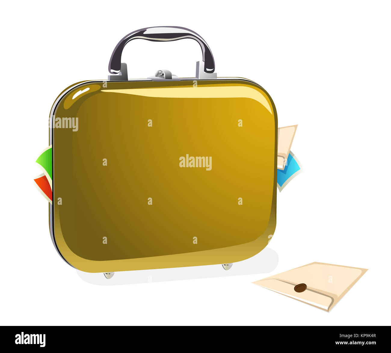 Case with documents vector illustration Stock Photo - Alamy