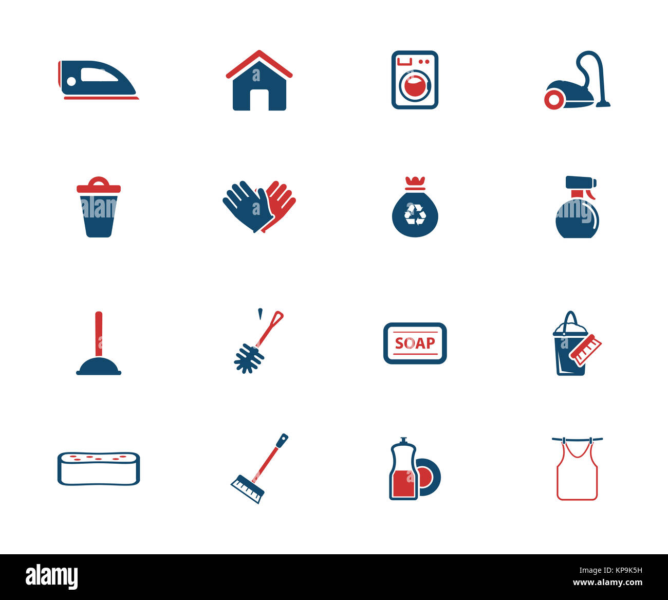 Cleaning service simply icons Stock Photo - Alamy