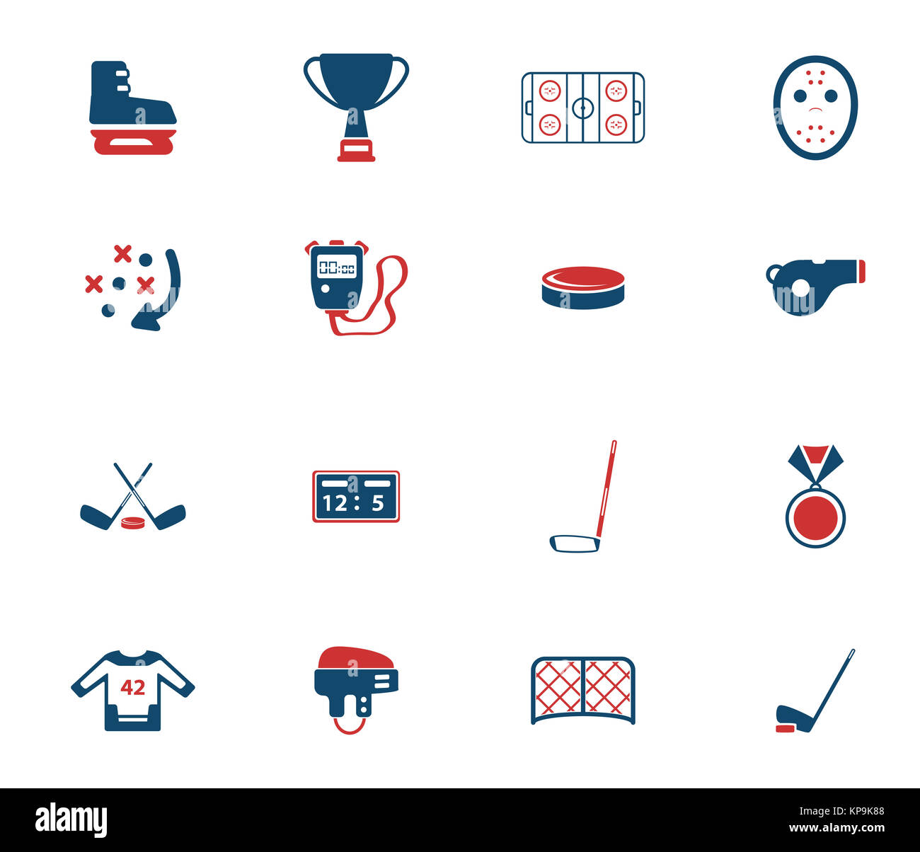 Hockey simply icons Stock Photo - Alamy