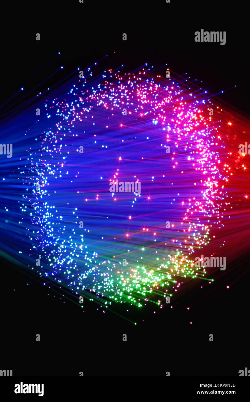 Optical fibres emitting light optical hi-res stock photography and ...