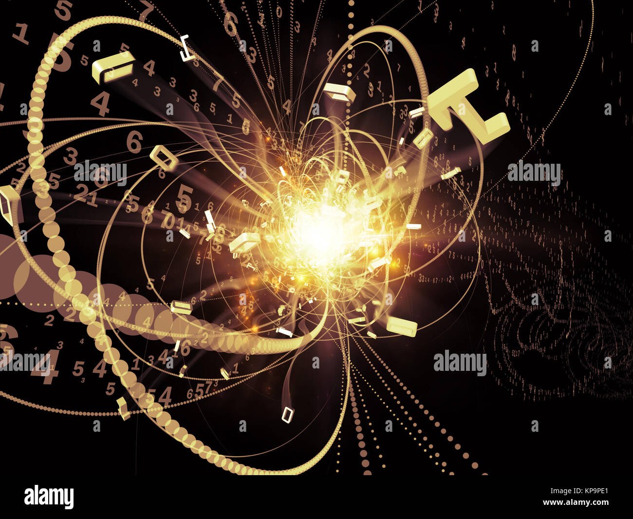 Virtual Life of Wave Particle Stock Photo - Alamy