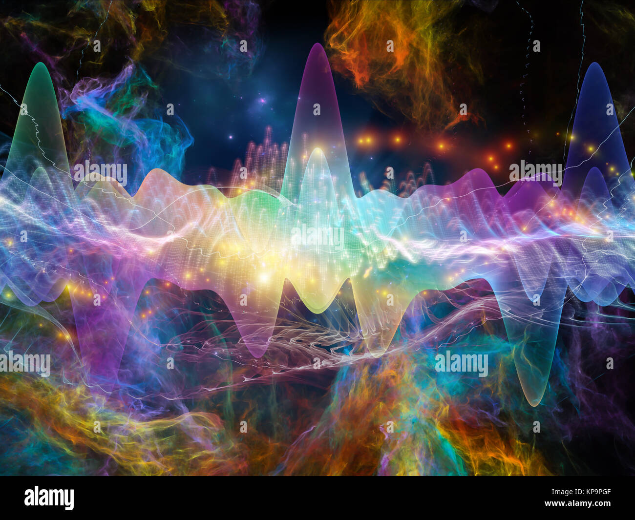 Light trail sound wave hi-res stock photography and images - Alamy