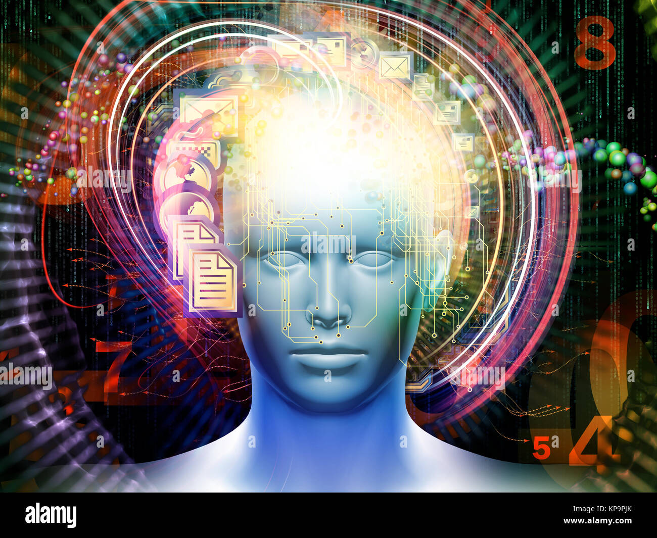 Propagation of Digital Thoughts Stock Photo - Alamy