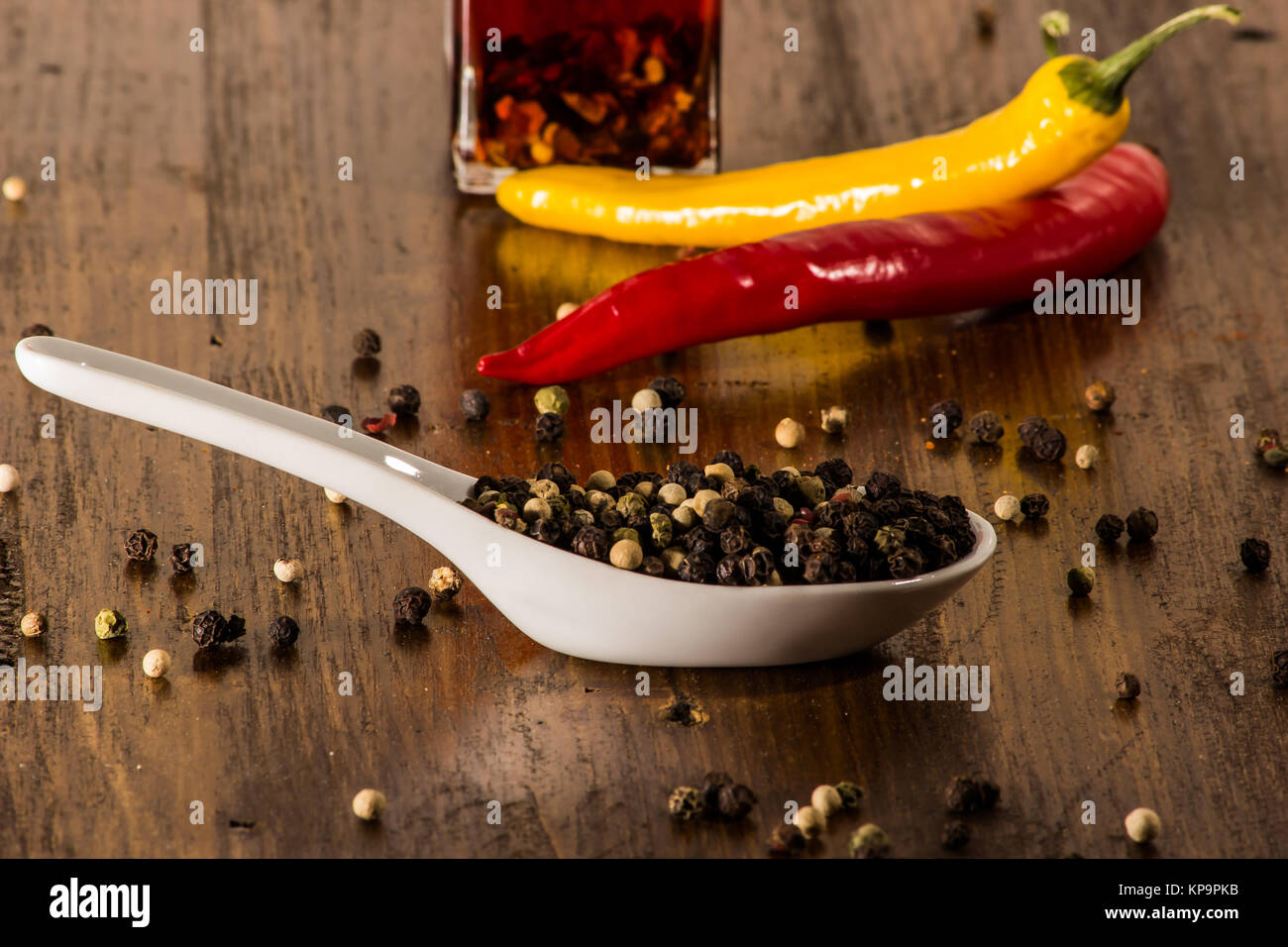 chili and pepper in shells Stock Photo - Alamy