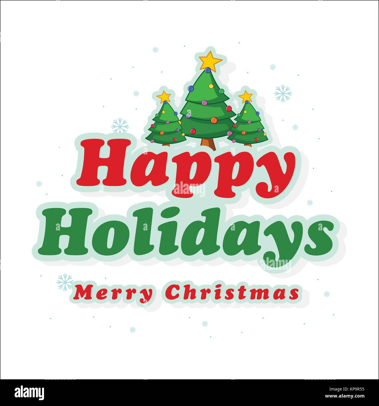 Happy Holiday Merry Christmas Card Stock Vector Image & Art - Alamy