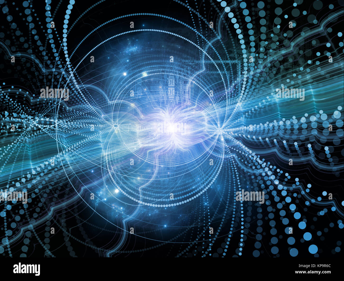 Lights of Wave Particle Stock Photo - Alamy