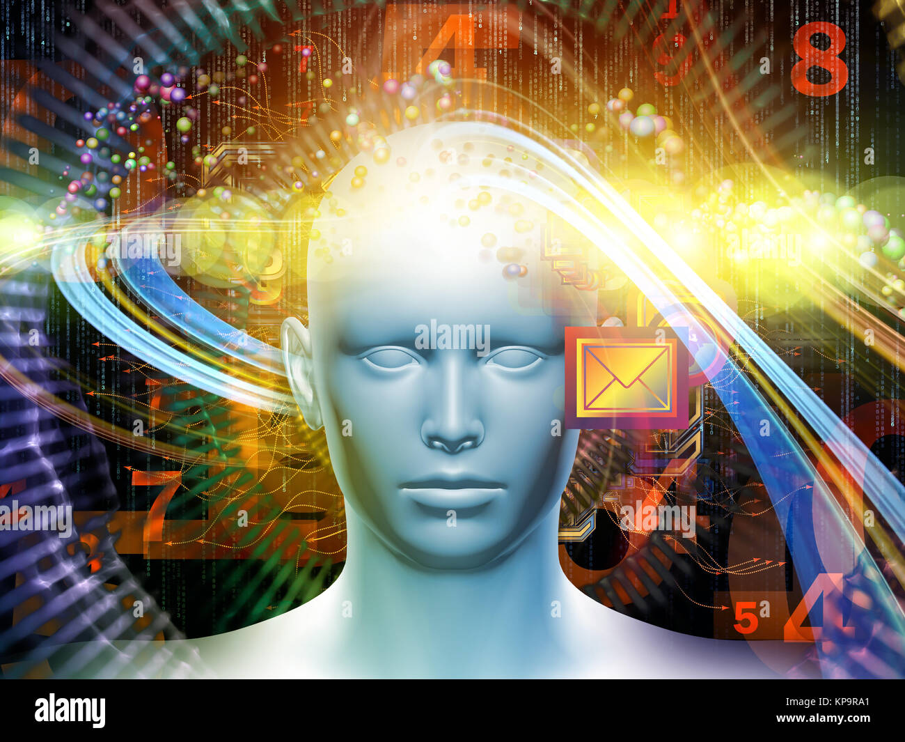 Modern Digital Thoughts Stock Photo - Alamy