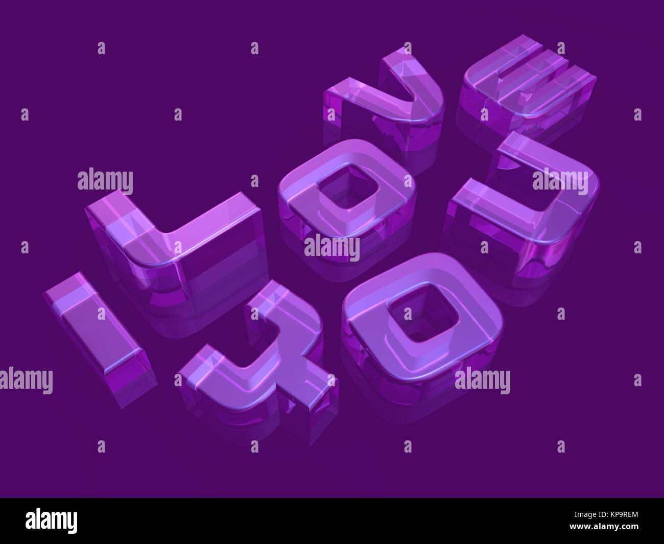 3d transparent typography art Stock Photo - Alamy