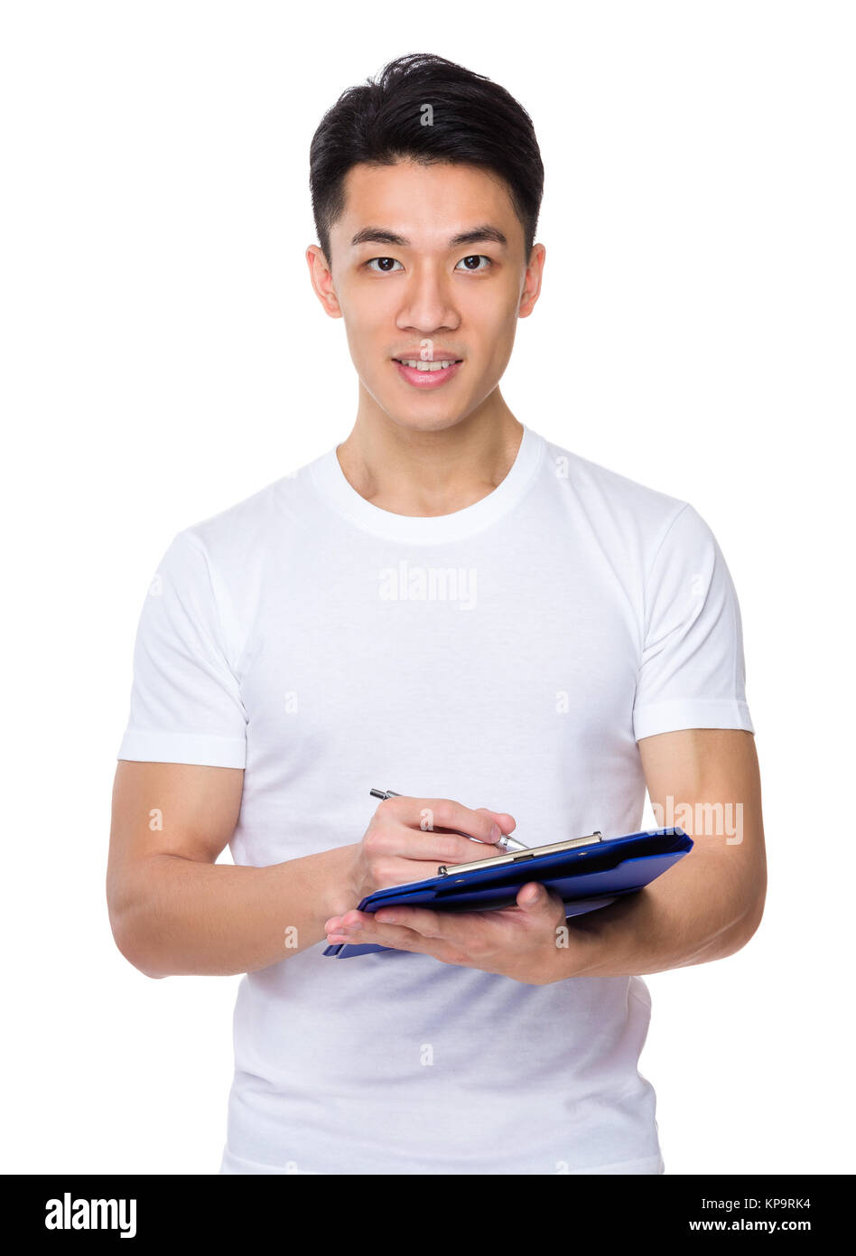 Man writes down take hi-res stock photography and images - Alamy