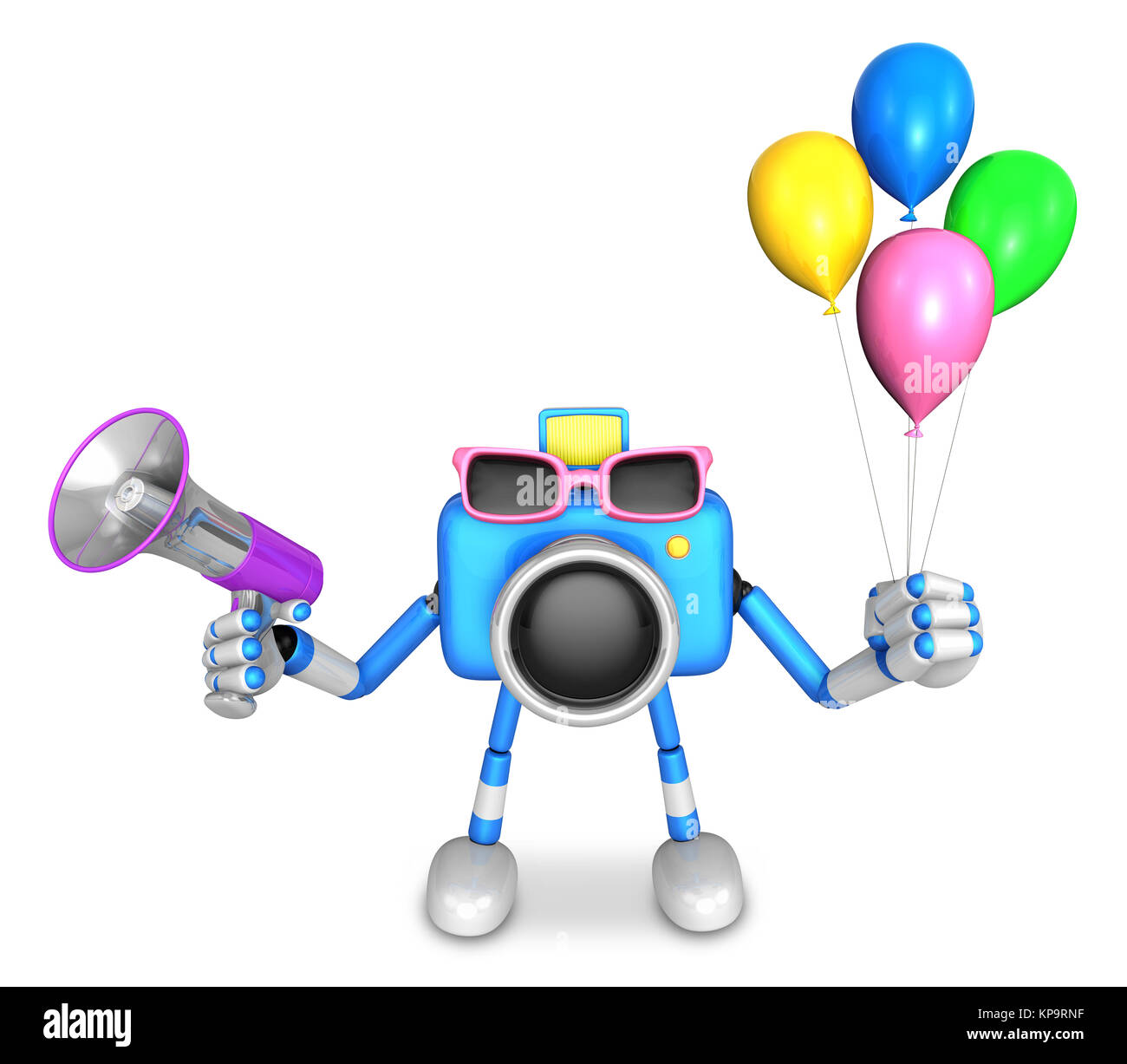 Blue camera character to the event activity. Create 3D Camera Robot ...