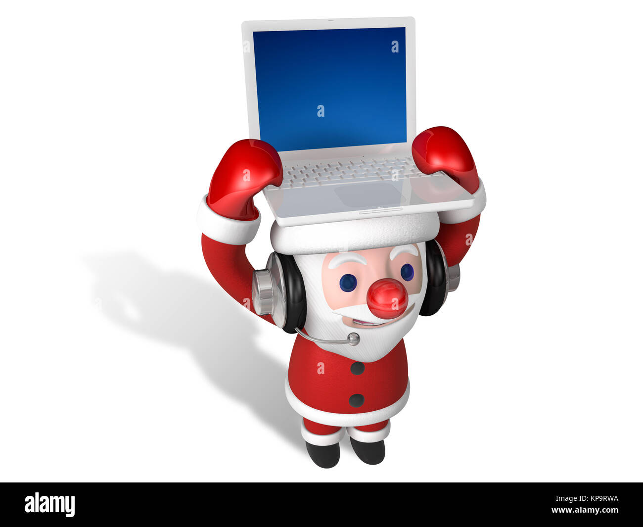 christmas technology of 3d santa Stock Photo - Alamy