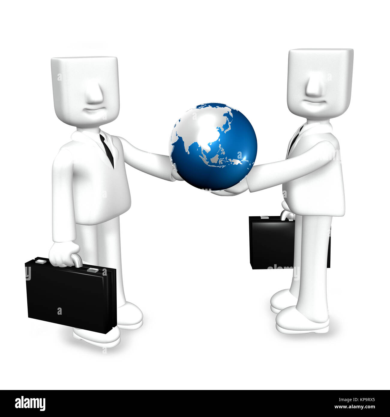 creative 3d business man negotiation Stock Photo - Alamy