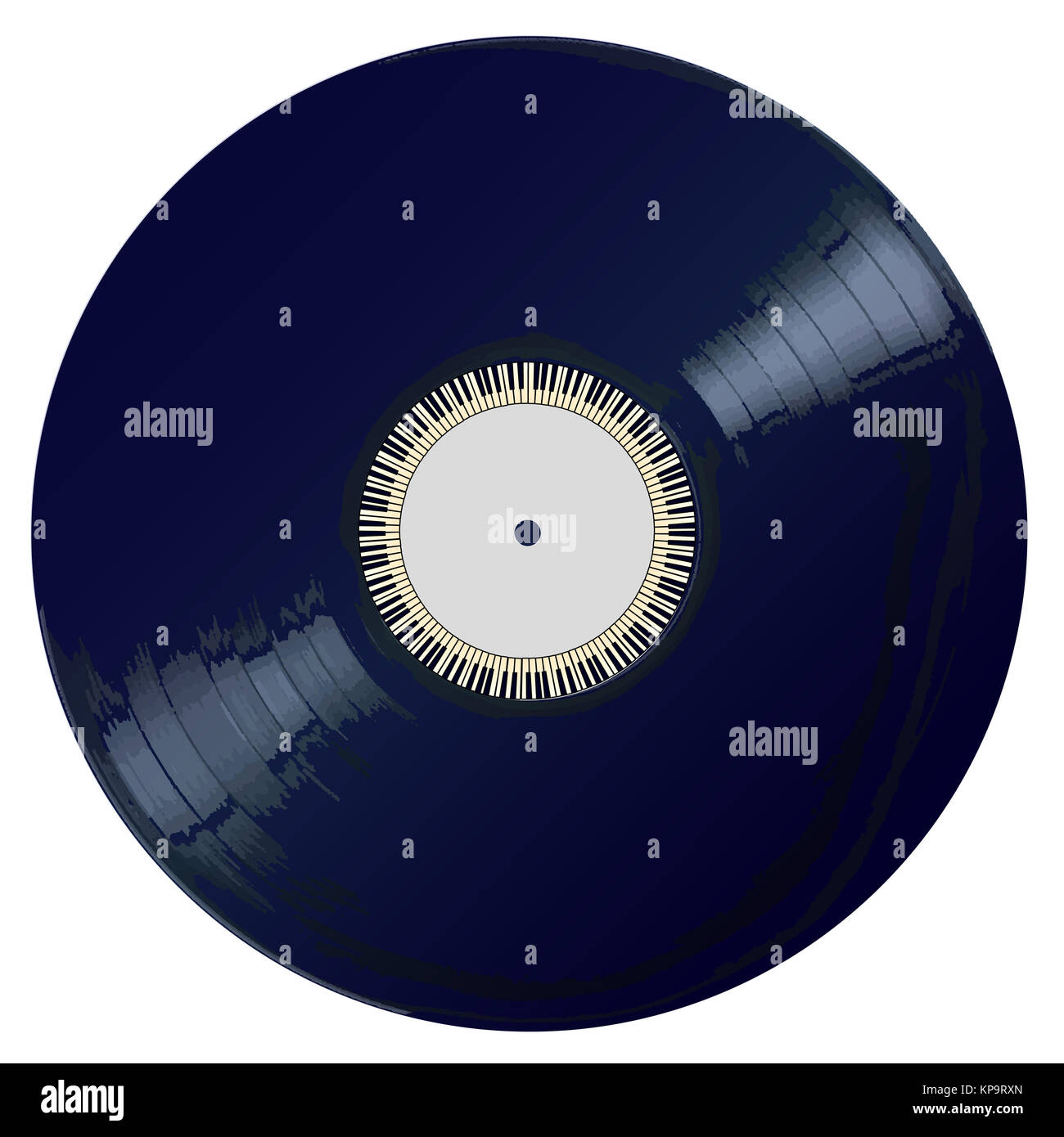 Vinyl Long Player With Keyboard Icon Stock Photo - Alamy