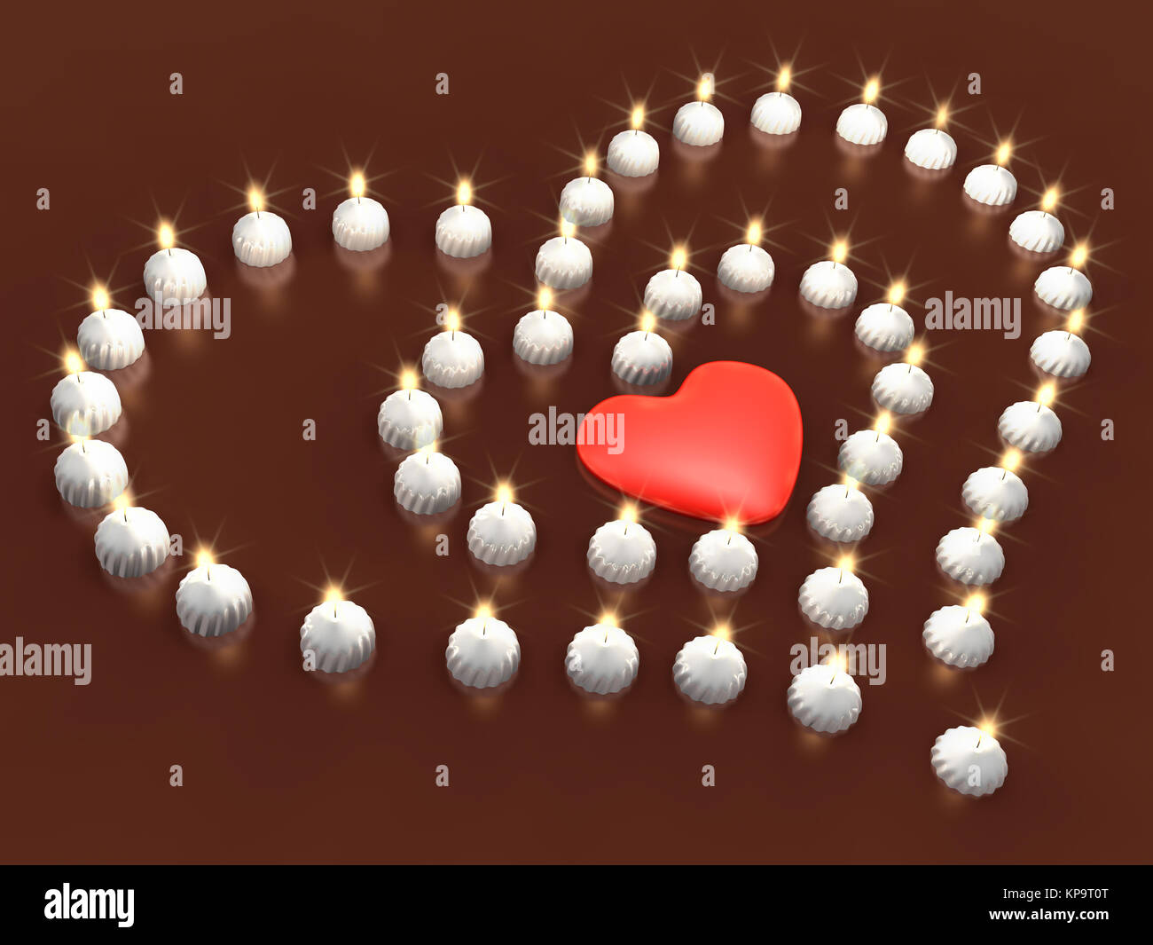 event 3d candle array as heart Stock Photo - Alamy
